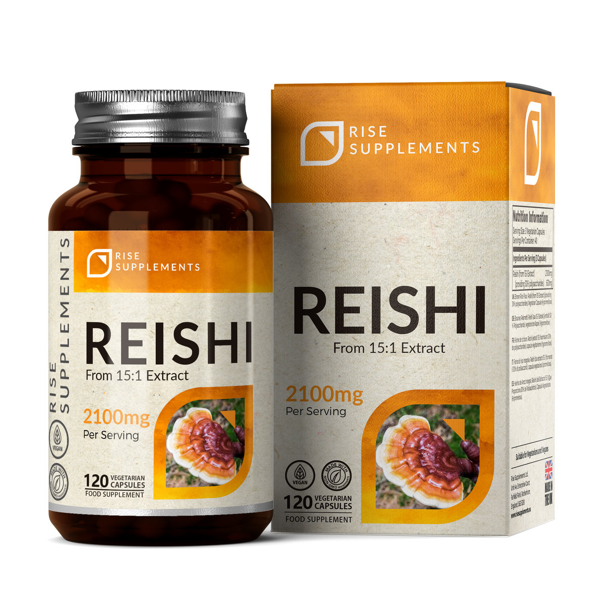Suplement diety, Rise Supplements, Reishi po 700mg 120 kaps. | Sklep ...