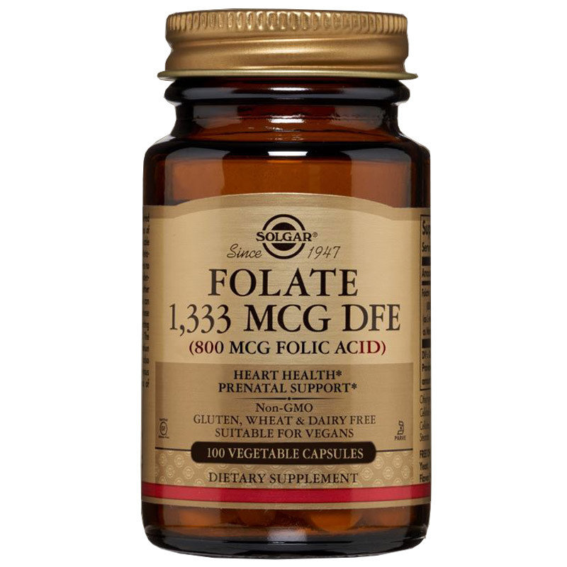 Suplement diety, SOLGAR Folate 1,333 mcg DFE (800mcg Folic Acid) 100vegcaps | Sklep EMPIK.COM