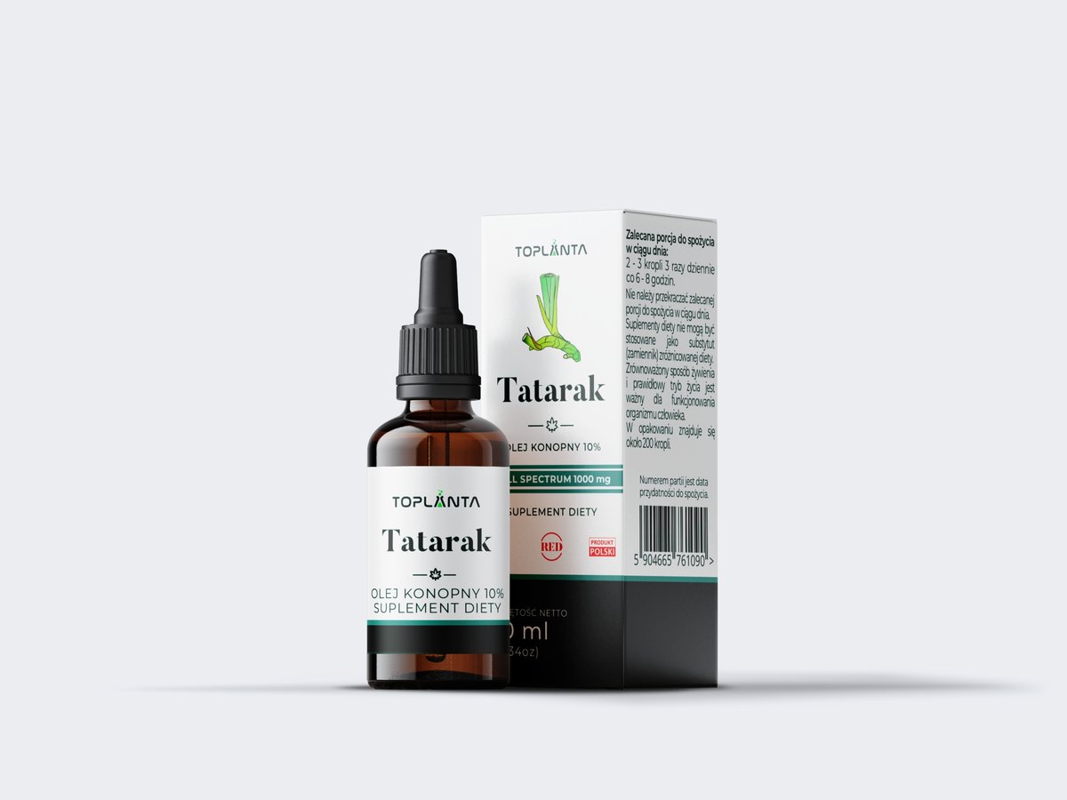 Suplement diety, Tatarak Trzustka - 1000 mg CBD - Olejek - 10 ml ...