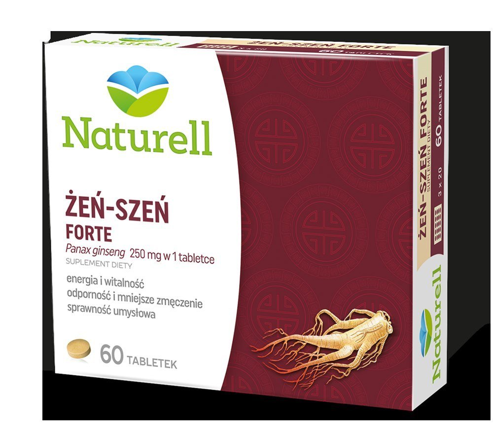 Suplement diety, ŻEŃ-SZEŃ FORTE 250mg 60tabl. NATURELL | Sklep EMPIK.COM