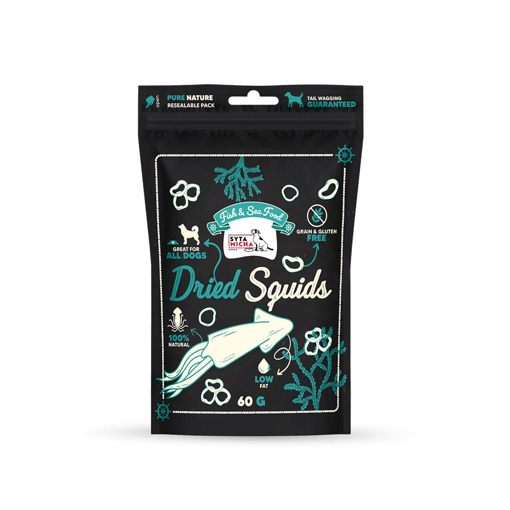 Suszone Kalmary dla psa 60g - Syta Micha - Syta Micha | Sklep EMPIK.COM