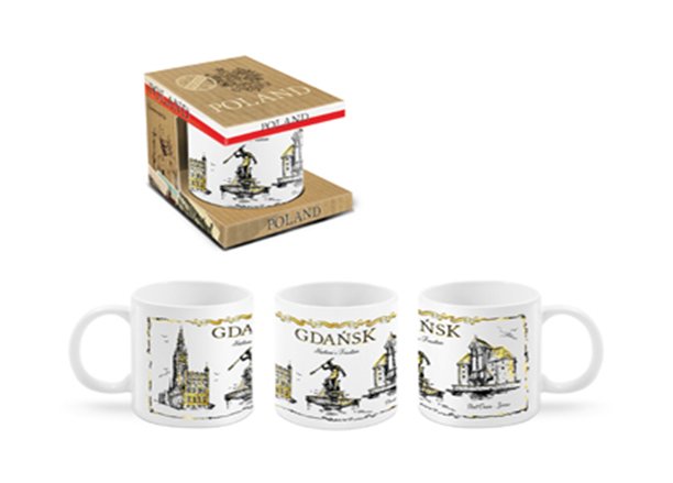 Suveniry Miasta, Kubek Boss, Gdańsk tapeta, 300 ml - Creative Factory | Sklep EMPIK.COM