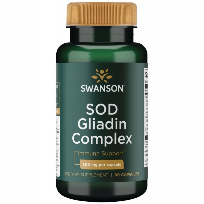 SWANSON Sod Gliadin Complex 60 kaps Antyoksydant DYSMUTAZA ...
