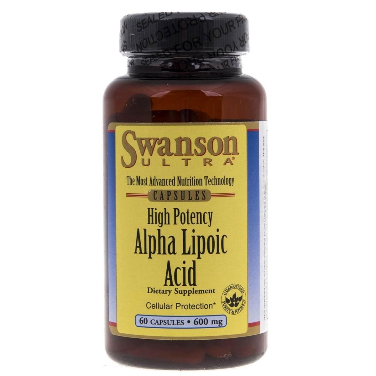 Swanson, Ultra kwas alfa liponowy (ALA), 600 mg, Suplement diety, 60 ...
