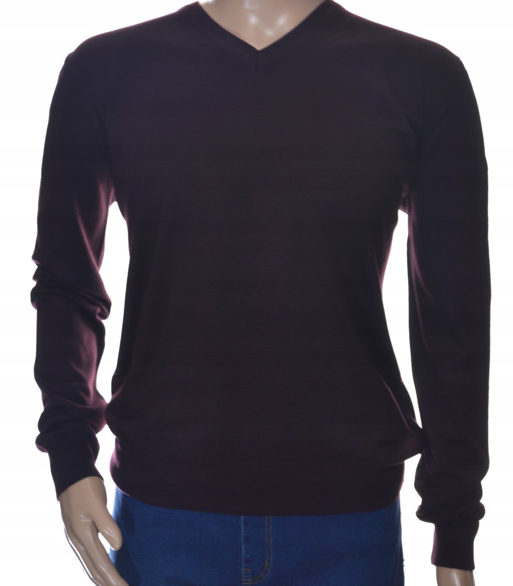 Sweter Męski W Szpic Z Kaszmiru I Wełny Merynosów Kaszmirowy Xl ...