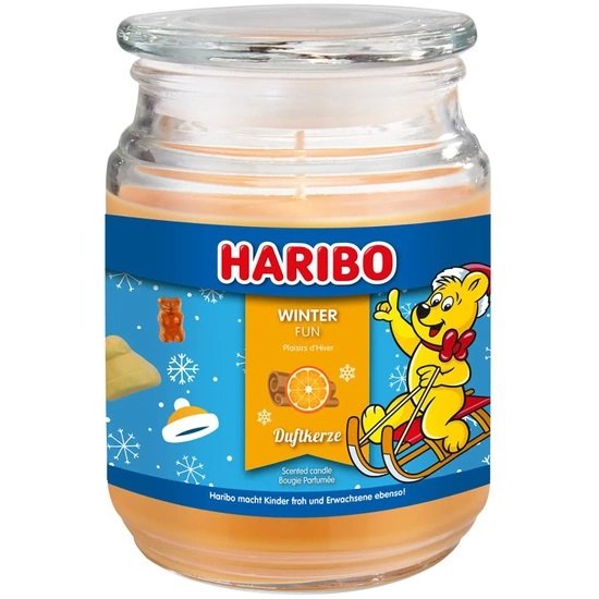 Świąteczna świeca zapachowa w szkle Haribo 510 g - Winter Fun - Haribo ...