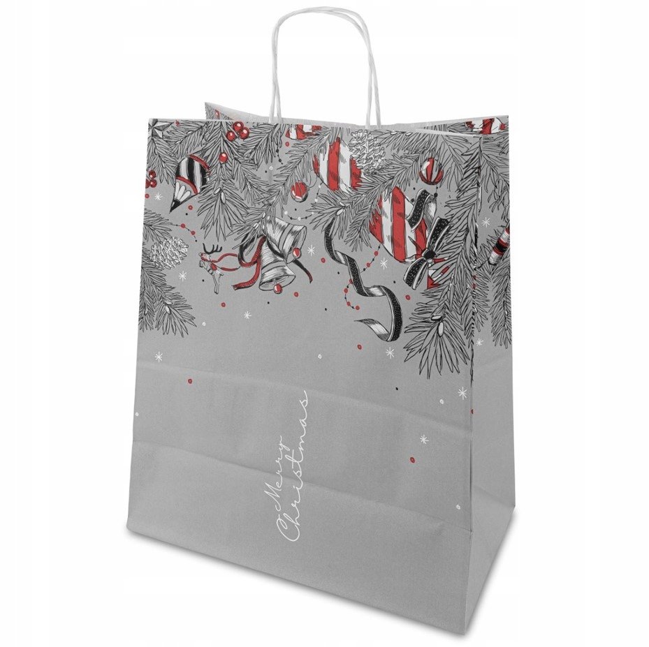ŚWIĄTECZNE TORBY NA PREZENTY 32x16x38cm OPAKOWANIE OZDOBNE NA ŚWIĘTA ...