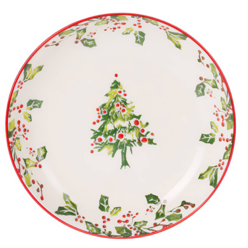 Świąteczny talerz głęboki z kamionki, Ø 21 cm - Home Styling Collection ...