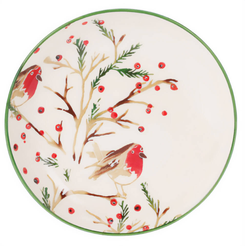 Świąteczny talerz głęboki z kamionki, Ø 21 cm - Home Styling Collection ...