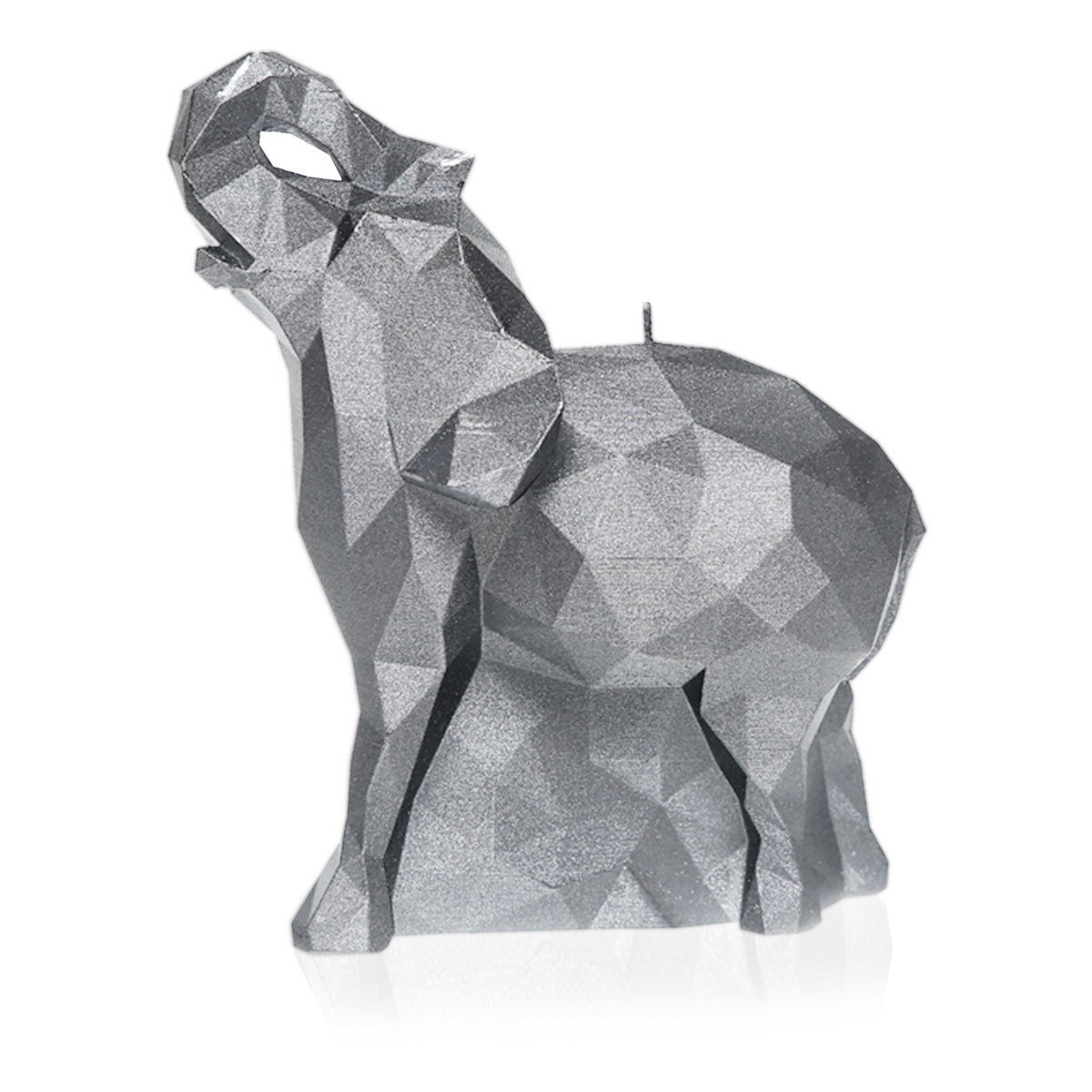 Świeca Elephant Low-Poly Silver Small - Candellana | Sklep EMPIK.COM