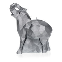 Świeca Elephant Low-Poly Silver Small - Candellana | Sklep EMPIK.COM