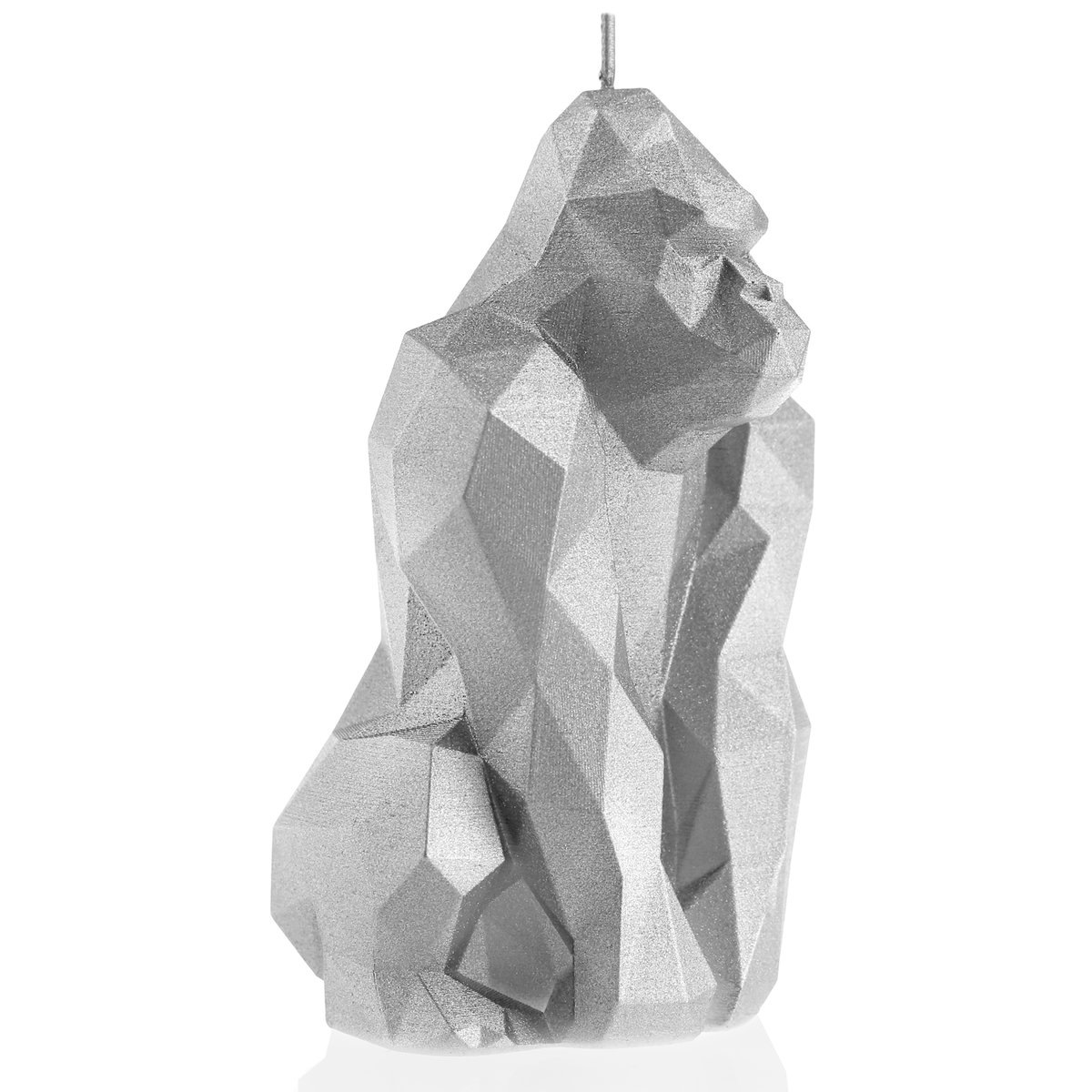 Świeca Gorilla Low-Poly Silver - Candellana | Sklep EMPIK.COM
