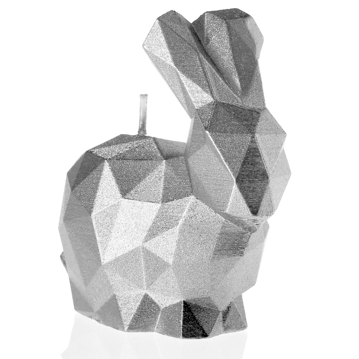 Świeca Rabbit Low-Poly Silver Small - Candellana | Sklep EMPIK.COM