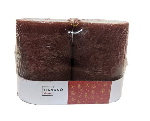 Świeca Rustykalna Walec 2Pack 55/75 Burgund Alex Livarno Home - Livarno ...