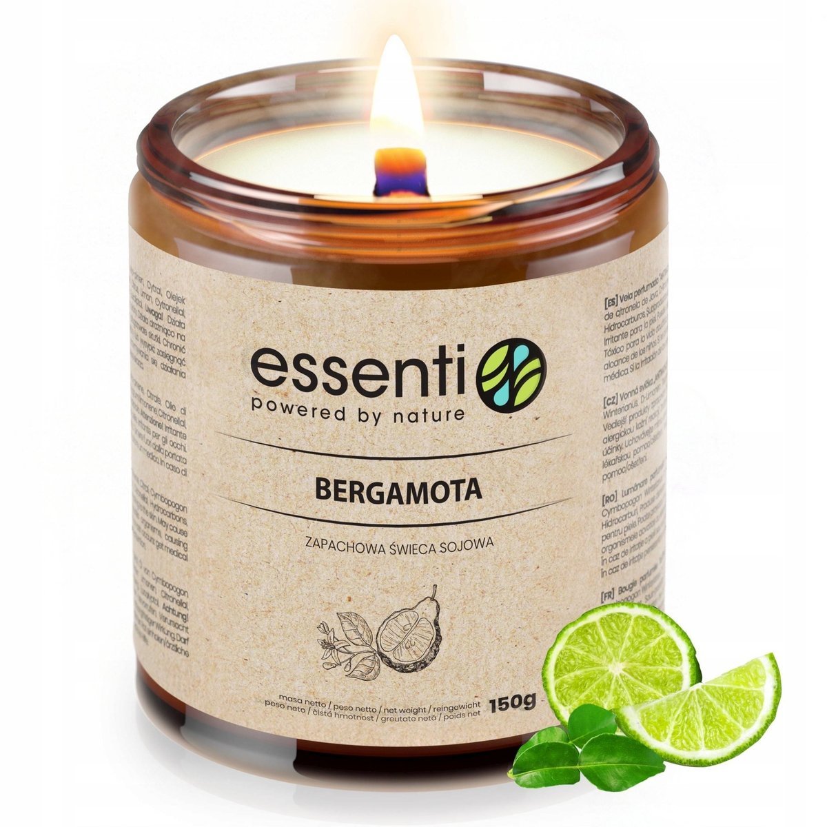 Świeca Sojowa Bergamota - 150G - Essenti - ESSENTI | Sklep EMPIK.COM