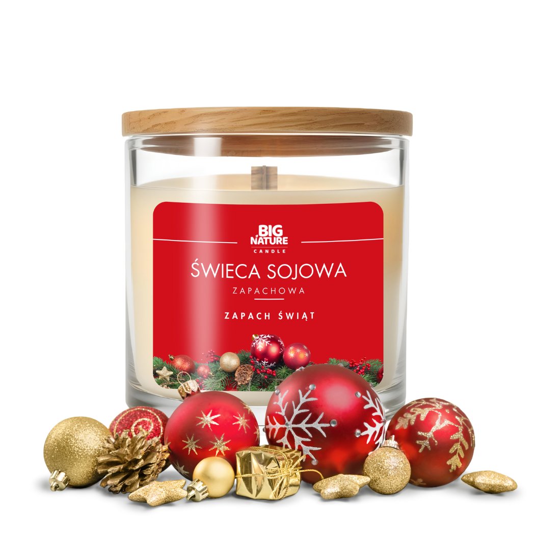 Świeca sojowa ZAPACH ŚWIĄT 150g - BIG NATURE CANDLE - Big Nature ...