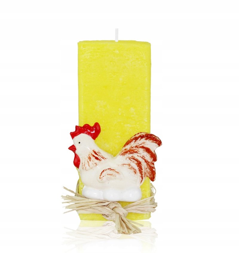 Świeca Wielkanocna świeczka ozdobna kogucik kolor ecru - DROBO | Sklep ...