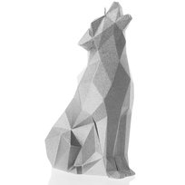 Świeca Wolf Low-Poly Silver - Candellana | Sklep EMPIK.COM