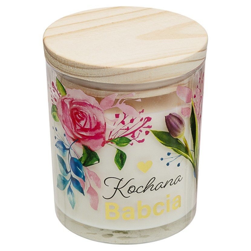 Świeca zapachowa, Dzień Babci i Dziadka, Kochana Babcia, Peonia, 280g ...