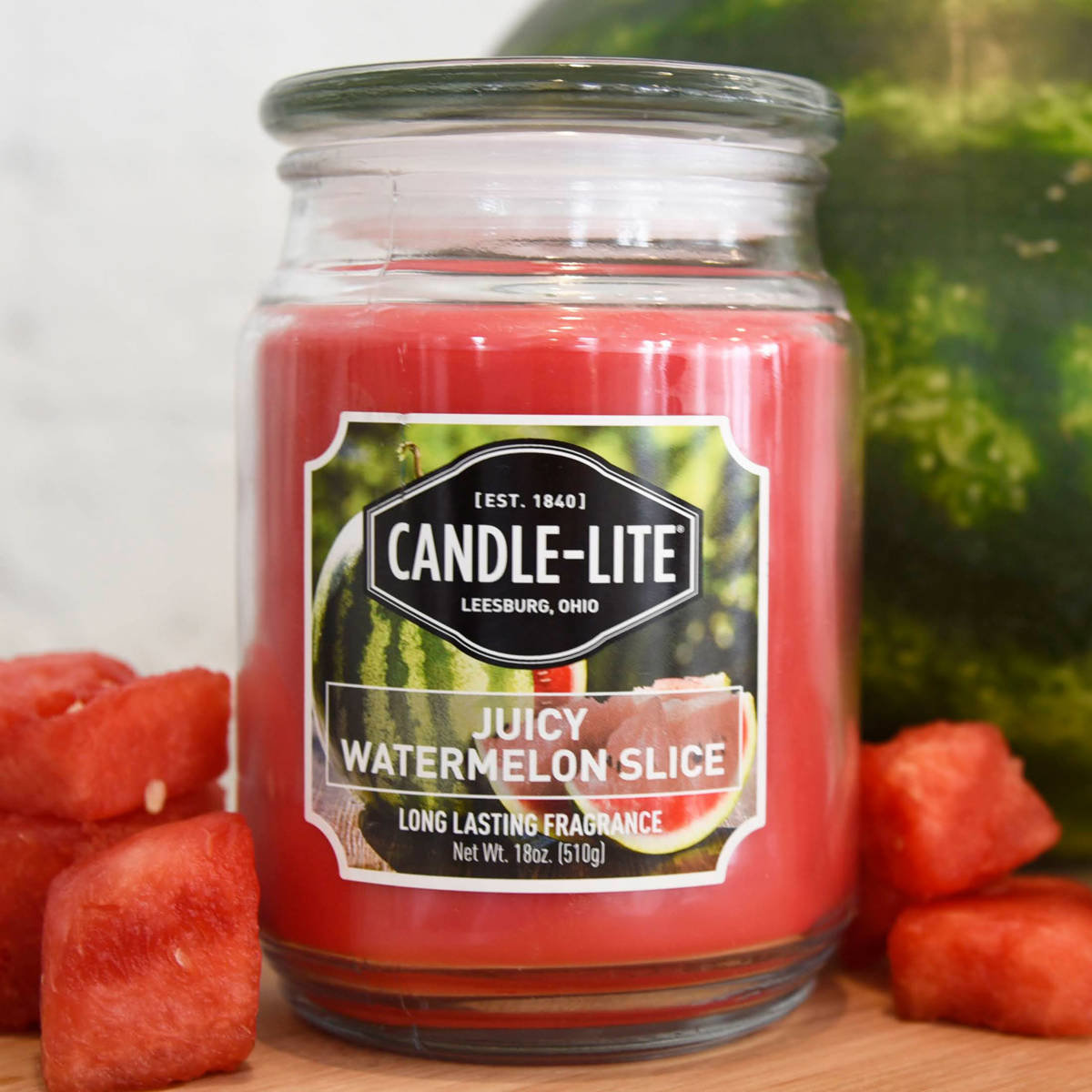 Świeca zapachowa naturalna Juicy Watermelon Slice Candle-lite 510 g ...