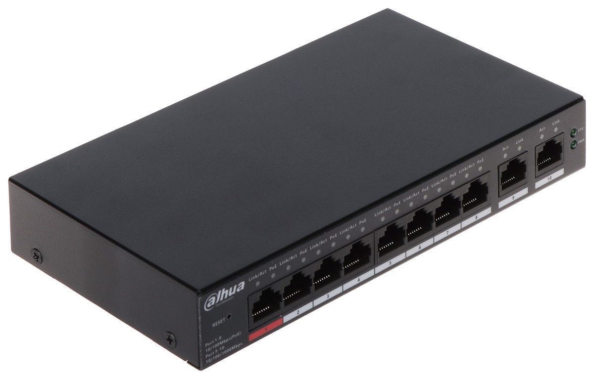 SWITCH POE CS4010-8ET-110 8-PORTOWY DAHUA - Dahua | Sklep EMPIK.COM SWITCH POE CS4010-8ET-110 8-PORTOWY DAHUA - Dahua | Sklep EMPIK.COM