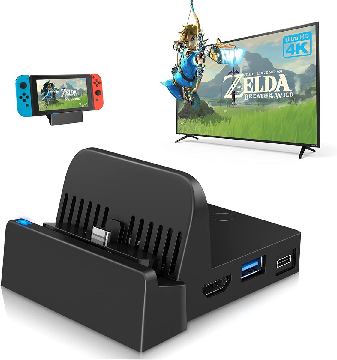 Switch tv Dock dla Nintendo, 4K HDMI Switch TV Adapter z USB 3.0 Port ...