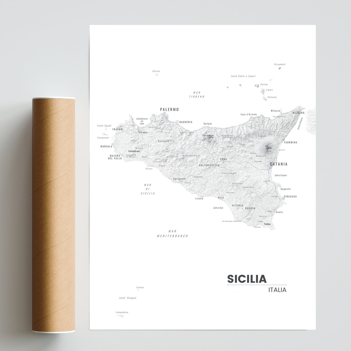 SYCYLIA plakat mapa dla podróżnika - Mapsbyp | Sklep EMPIK.COM