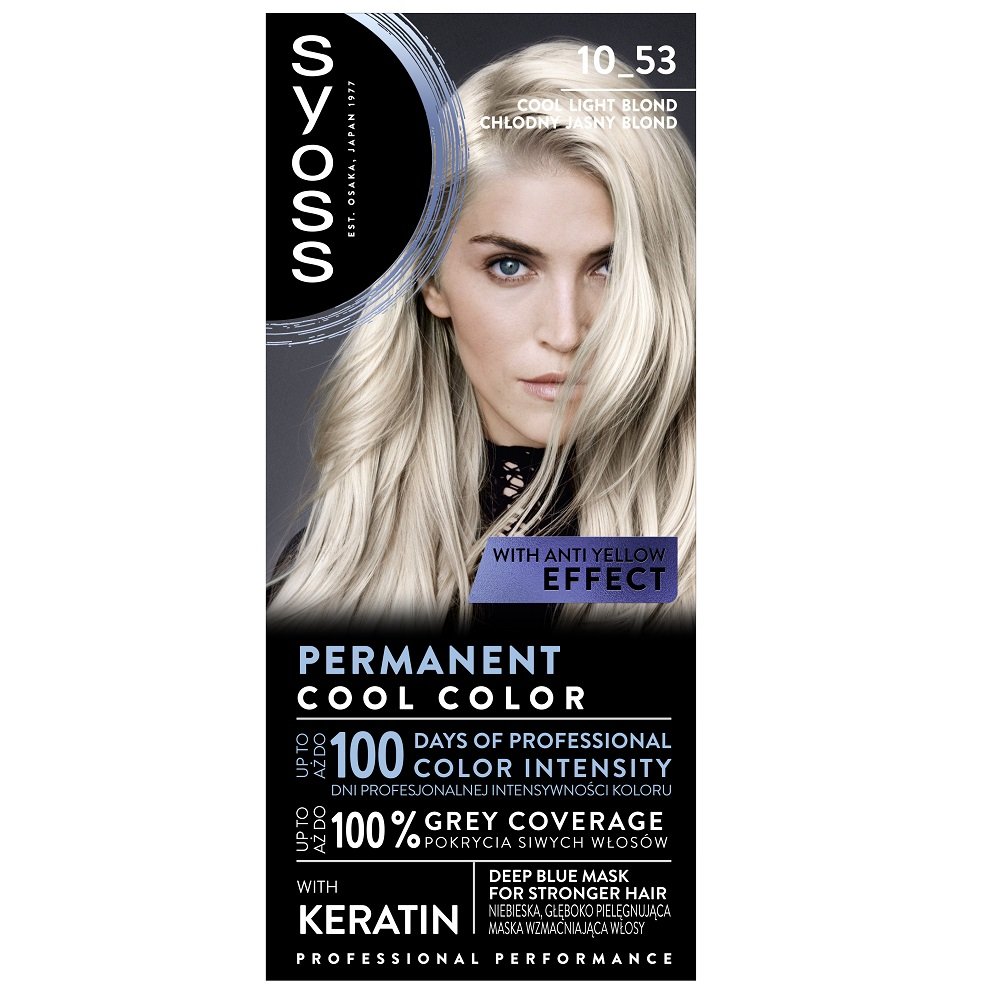 Syoss Permanent Cool Color farba do włosów 10_53 Chłodny Jasny Blond ...