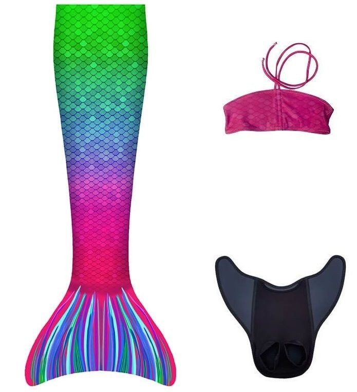 Syreni ogon - monopłetwa Aquaris do pływania Capri "XS" + Bikini ...