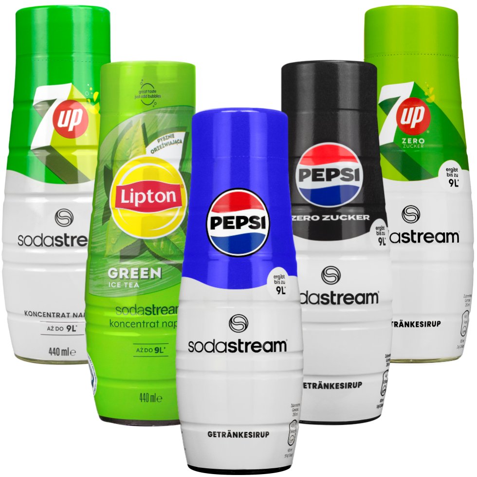 Syrop do napojów SODASTREAM Pepsi Mix, 5 szt. - Pepsi, Pepsi Max, 7Up ...