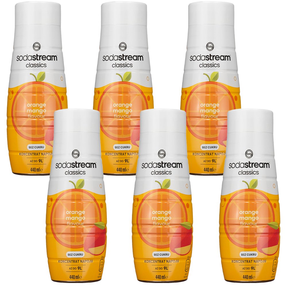 Syrop do wody SODASTREAM Orange Mango, 6 szt. - 440 ml bez cukru z ...