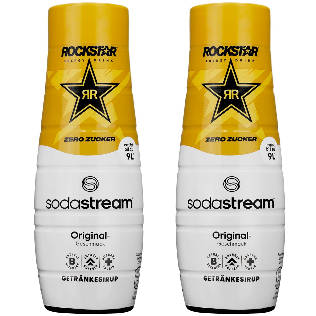 Syrop energetyczny SODASTREAM Rockstar Original Zero, 2 szt. - 440 ml bez cukru kofeina witaminy ...
