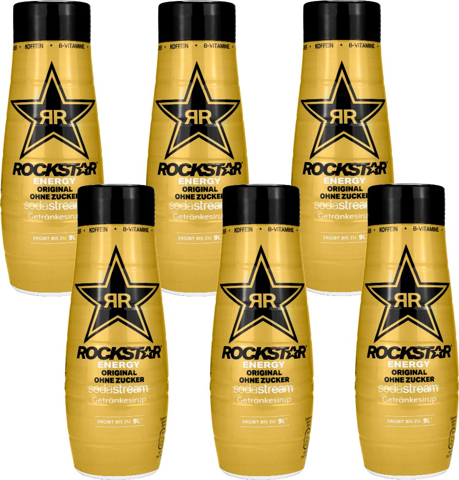Syrop energetyczny SODASTREAM Rockstar Original Zero, 6 szt. - 440ml ...