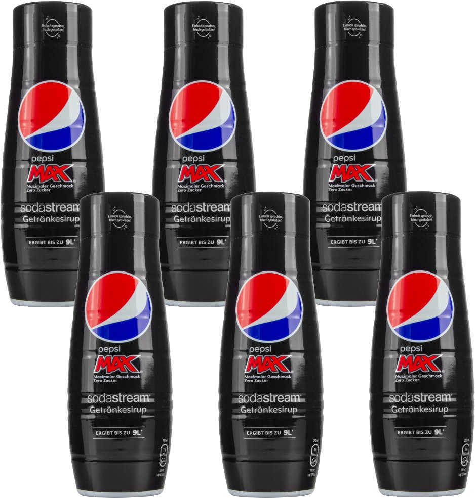 Syrop gazowany PEPSI Pepsi Max, 6 szt. - 440 ml bez cukru do saturatora ...