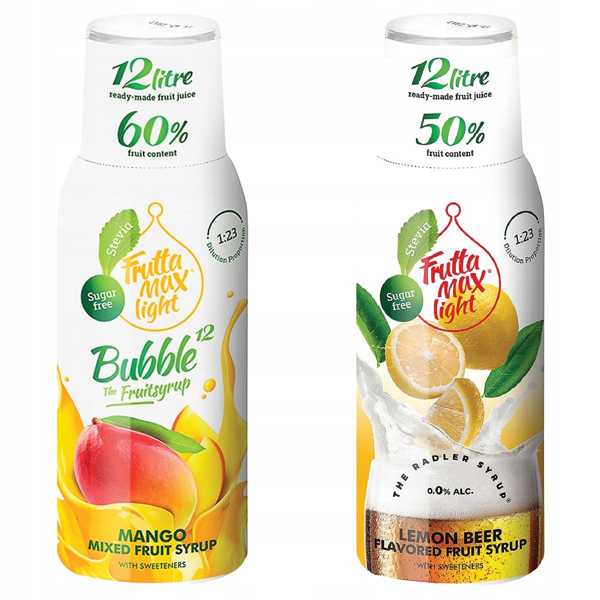 Syrop owocowy FRUTTAMAX Mango Radler, 2 szt. - 500 ml koncentrat bez ...