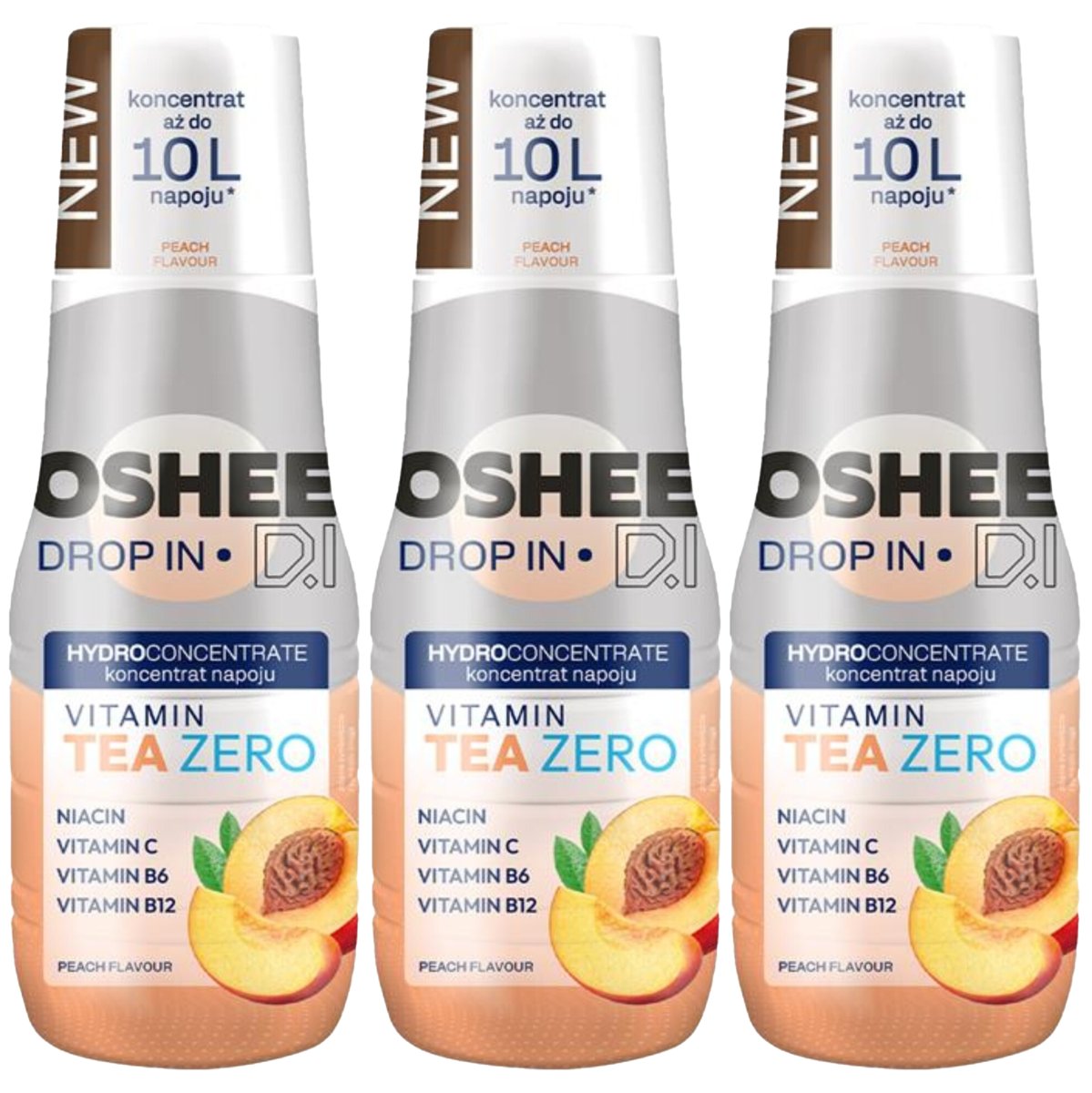 Syrop witaminowy OSHEE Drop Ice Tea ZERO OSHEE, 3 szt. - Brzoskwinia ...