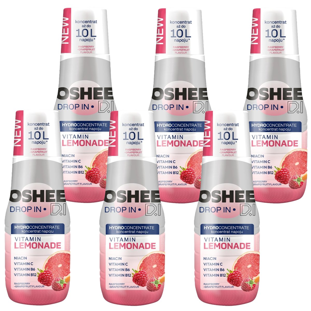 Syrop witaminowy OSHEE Drop Vitamin Lemonade OSHEE, 6 szt - malinowo ...