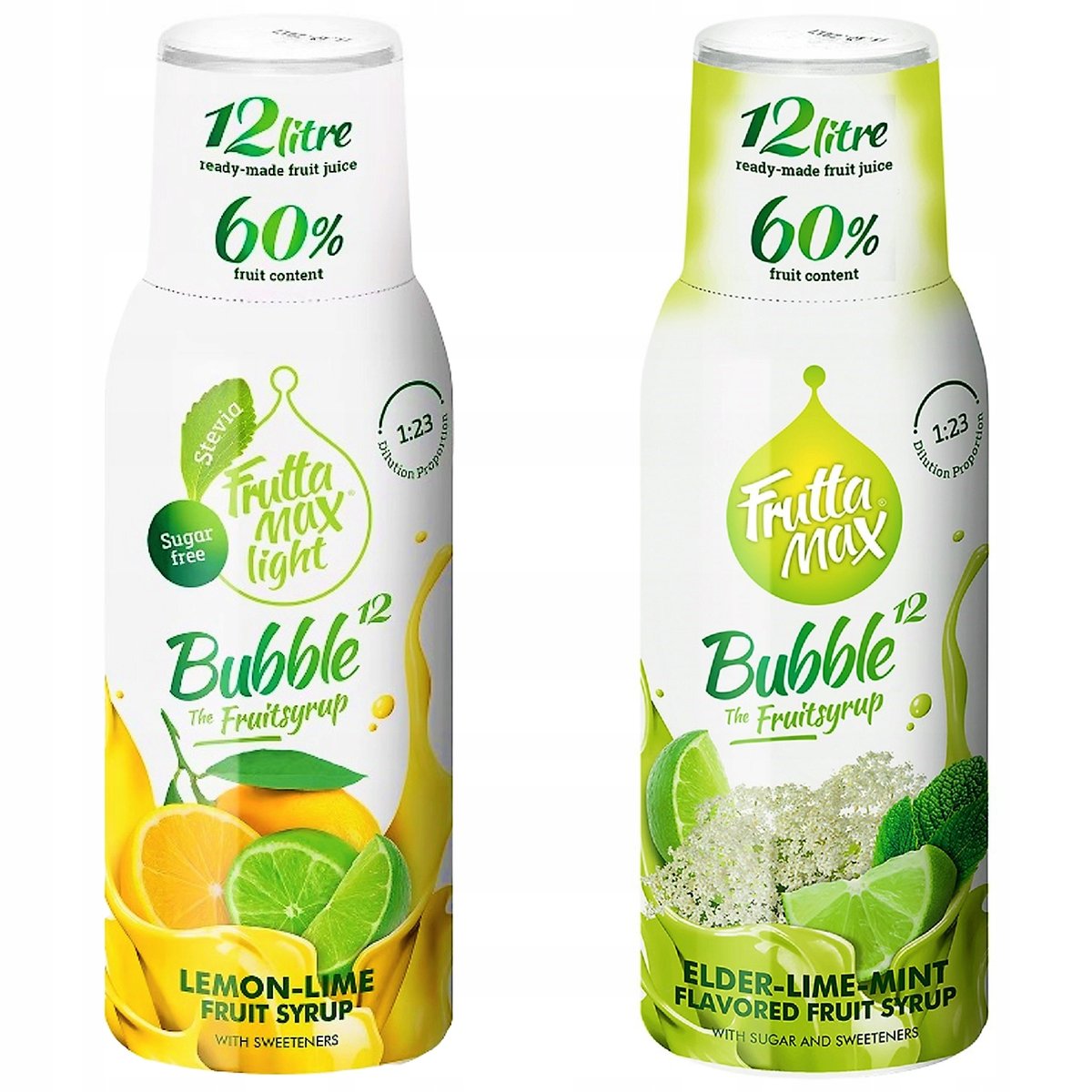 Syropy owocowe FRUTTAMAX Zestaw, 2 szt. - Cytryna Limonka Light Limonka ...