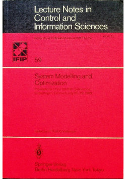 System Modelling and Optimization - Opracowanie zbiorowe | Książka w Empik