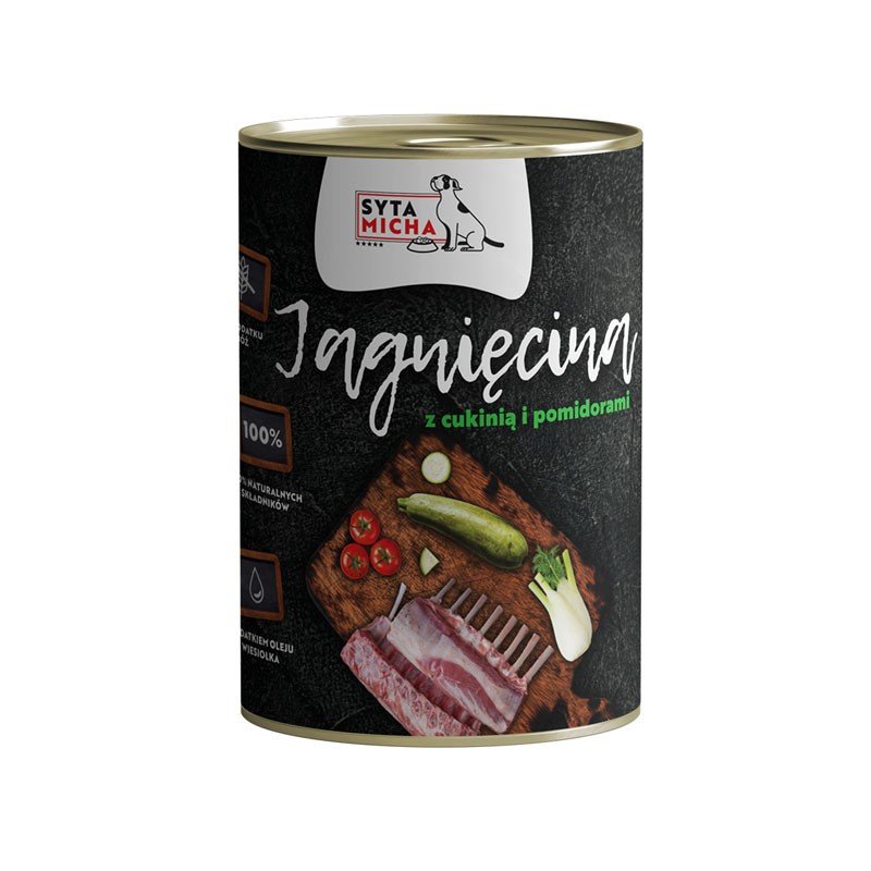 Syta Micha Jagnięcina z cukinią i pomidorami 400g - Syta Micha | Sklep ...