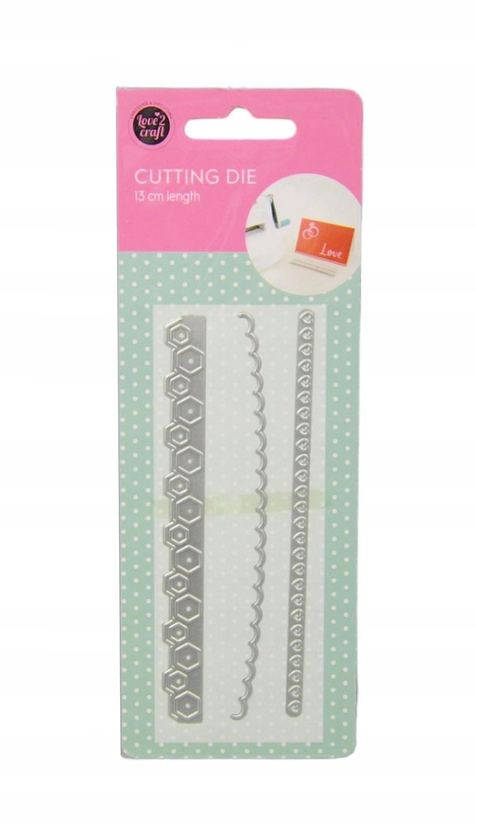Szablon do wycinania wykrojnik wzornik brzegowy 3szt. 12,6 cm - Avec ...