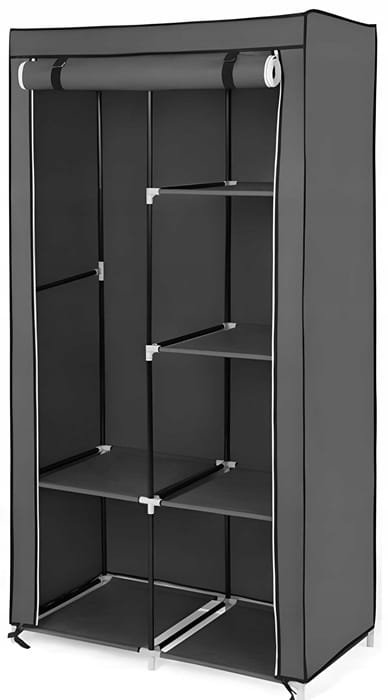 Szafa Garderoba Materiałowa Składana Organizer Półki Regał Wieszak ...