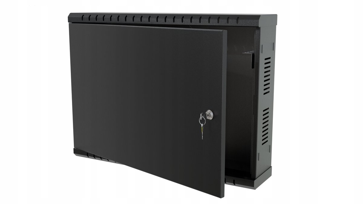 Szafa RACK 19'' 2U 120 mm Wisząca CCTV DVR Stalflex Czarna Regulowana ...