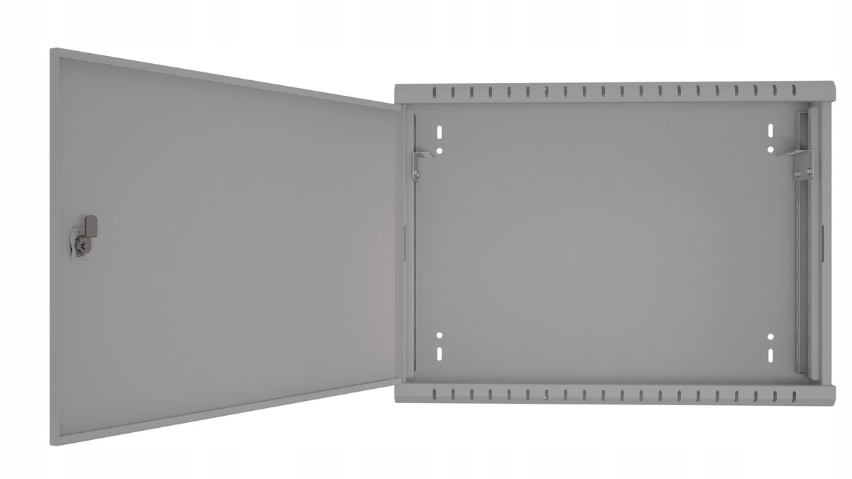 Szafa RACK 19'' 2U 120 mm Wisząca CCTV DVR Stalflex Szara Regulowana ...