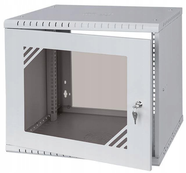 Szafa wisząca Rack 19" Netrack, ECO-Line 9U/450mm, szara, drzwi ...
