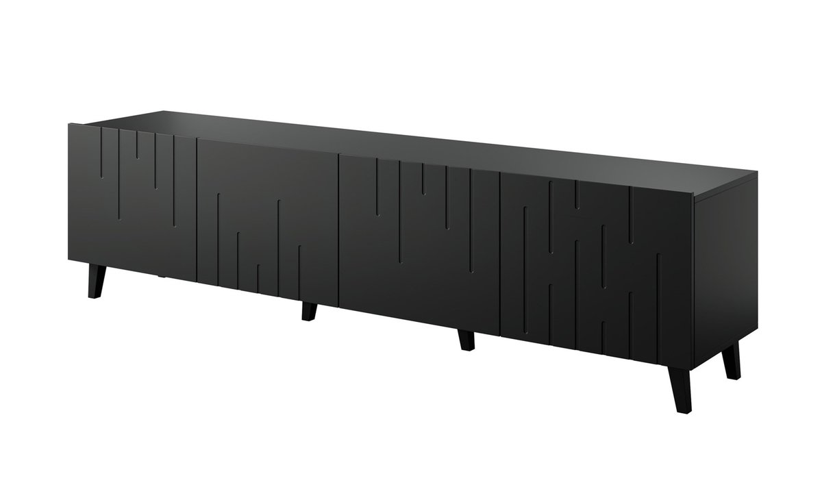 Szafka RTV BARI 200x42x52 czarny mat - Cama Meble | Sklep EMPIK.COM