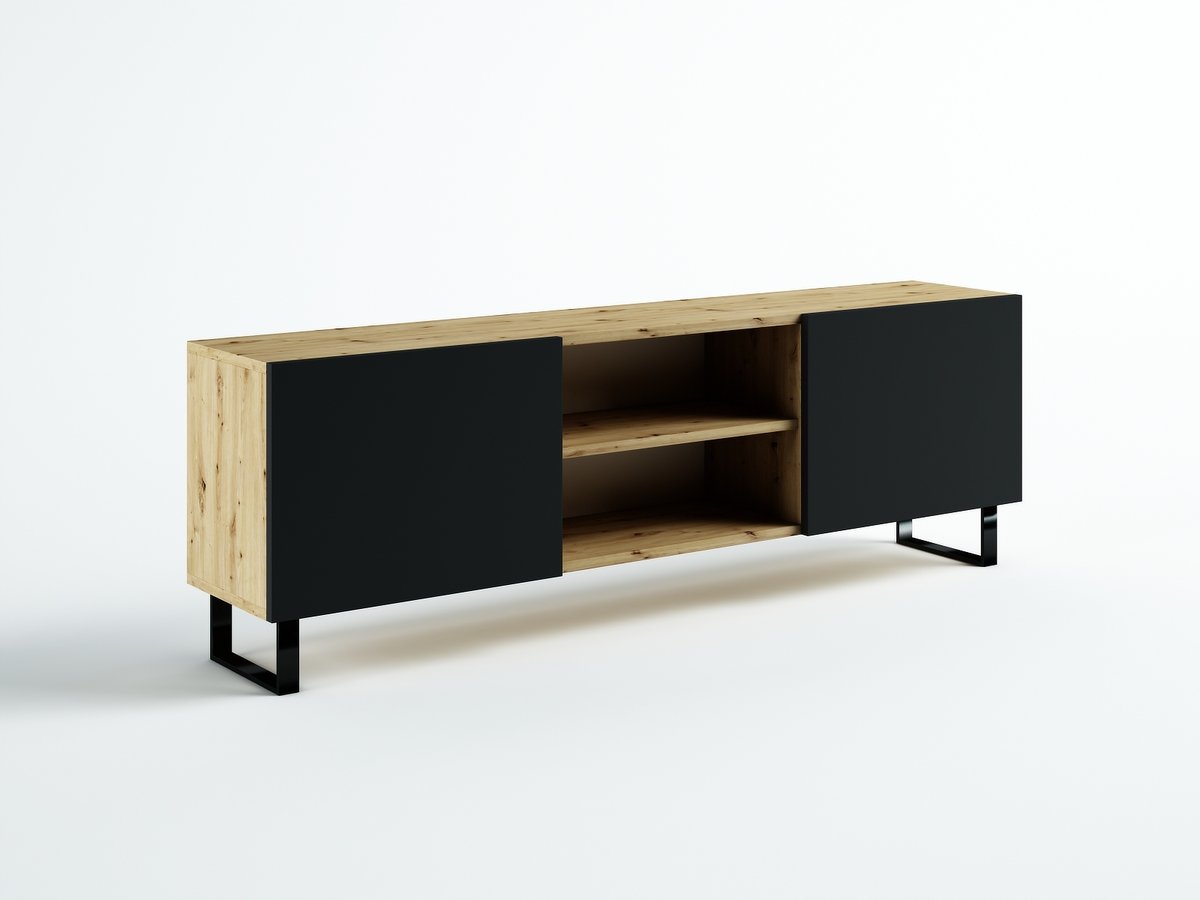 SZAFKA RTV LOFT 160 NEBRASKA / CZARNY MAT EGGER - Inna marka | Sklep ...