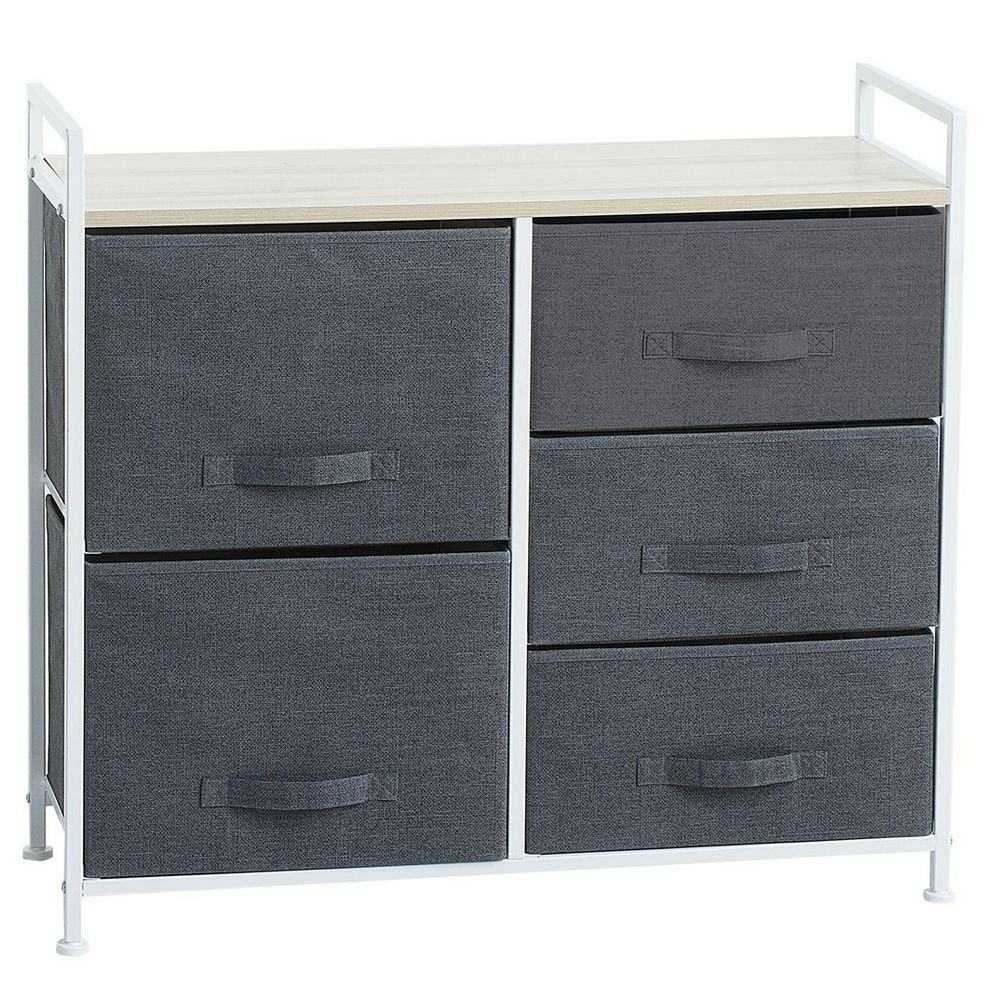 Szafka z pięcioma szufladami 5FIVE SIMPLE SMART, szara, 83x29x77 cm ...