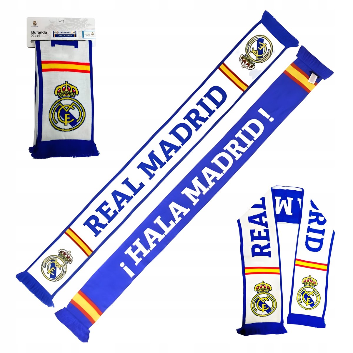 Szalik Real Madryt Oficjalny Licencjonowany 140x20cm Dwustronny Logo ...