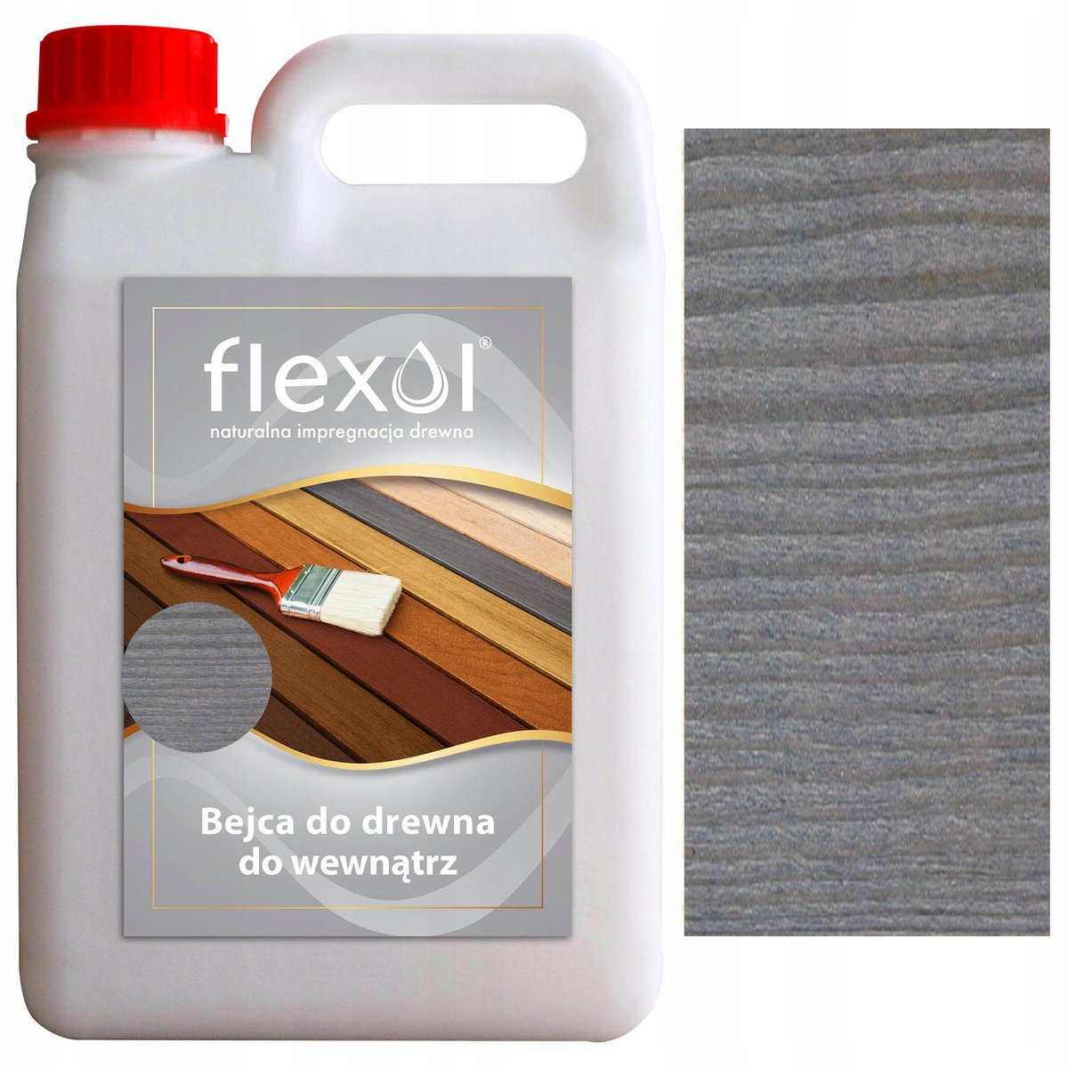 Szara Bejca Do Drewna Wewnętrzna Ekologiczna Popiel 2L Flexol - Flexol ...